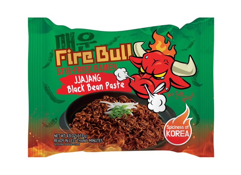 Fire Bull Stir-Fried Ramen Jjajang Black Beans Paste 135g*4st. - Norway ...